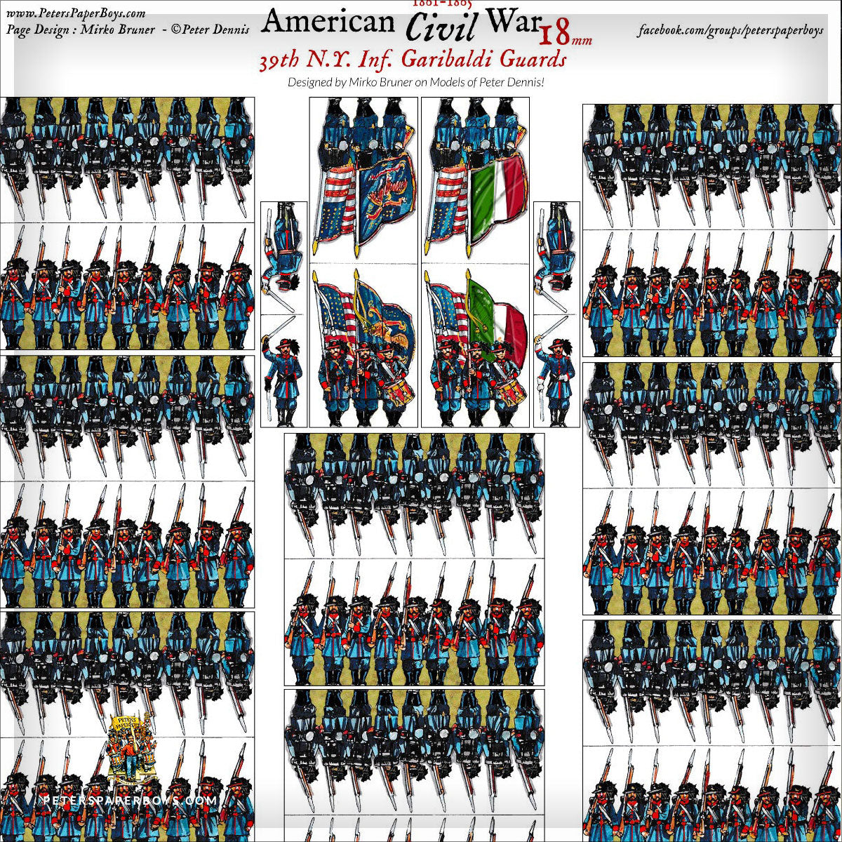 A.C.W. Union Infantry Garibaldi Guard 18mm - Free Download – Peter's ...