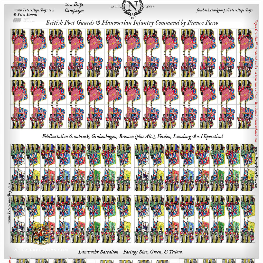 Napoleonic British Foot Guards & Hanoverian Infantry Command 10mm ...