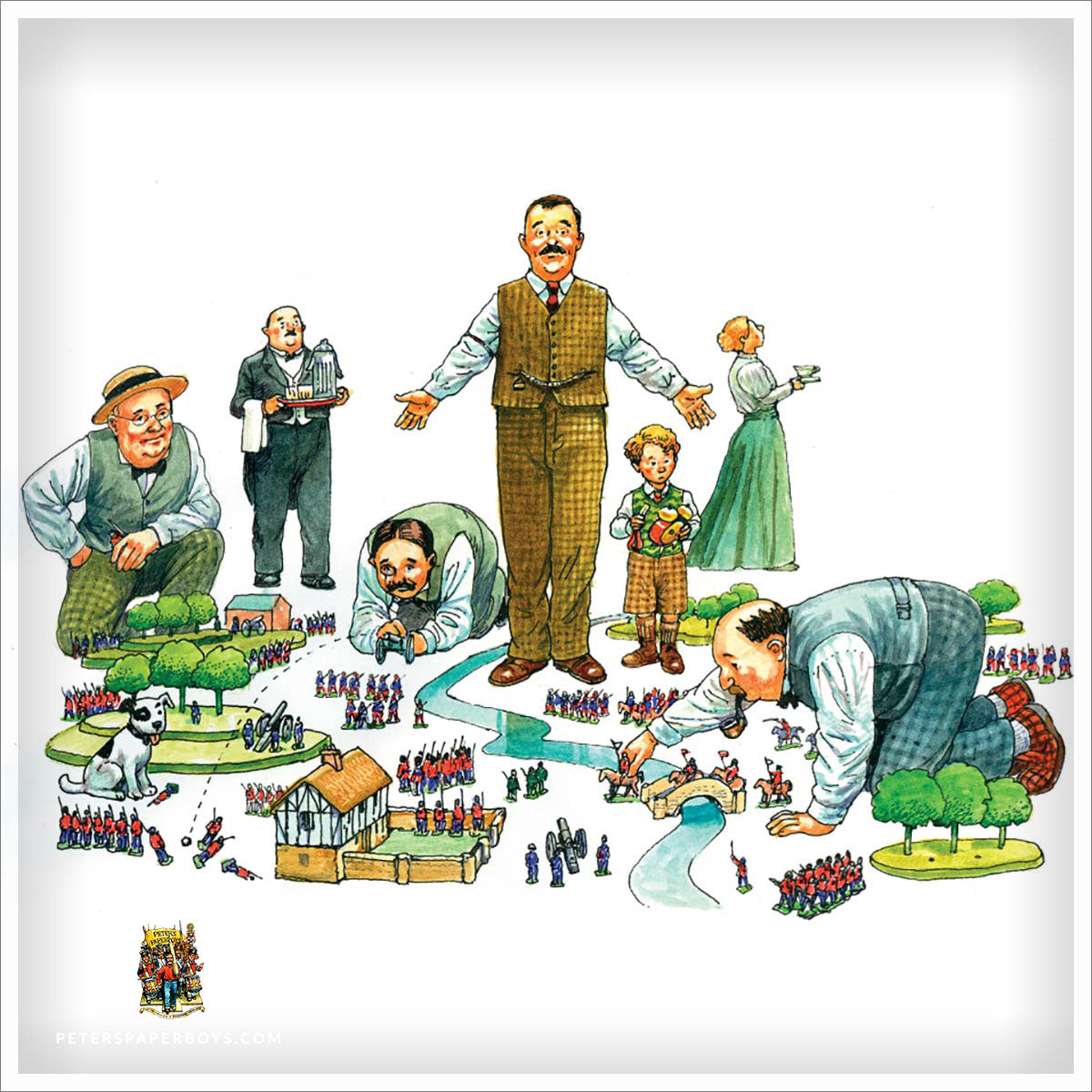 Little Wars Illustration Free Download – Peter's Paperboys