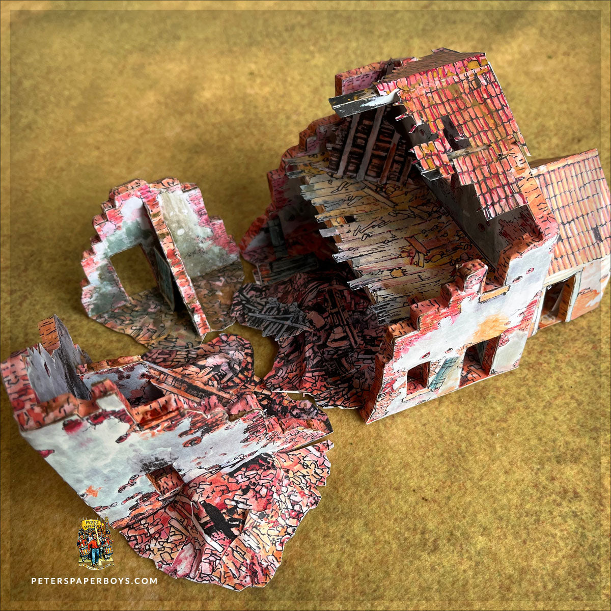 WW2 Rendered Brick House 28mm – Peter's Paperboys