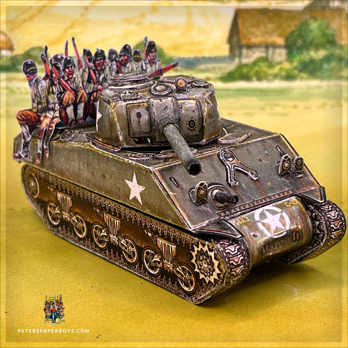 WW2 US Sheman Tank 1 28mm – Peter's Paperboys